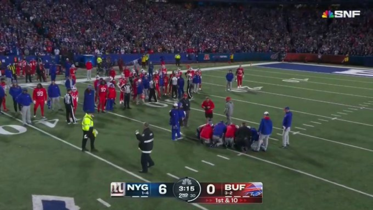 Damien Harris Injury Update: Ambulance On Field During Buffalo Bills vs ...