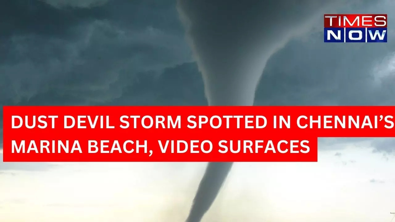 Sand Cyclone Spotted At Chennai's Marina Beach | Watch Video | Chennai ...