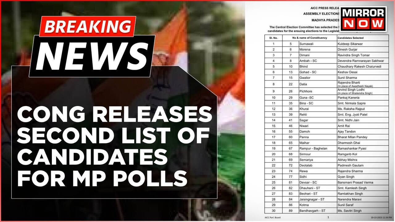Breaking News | Congress Party Unveils 2nd List Of 85 Candidates For ...