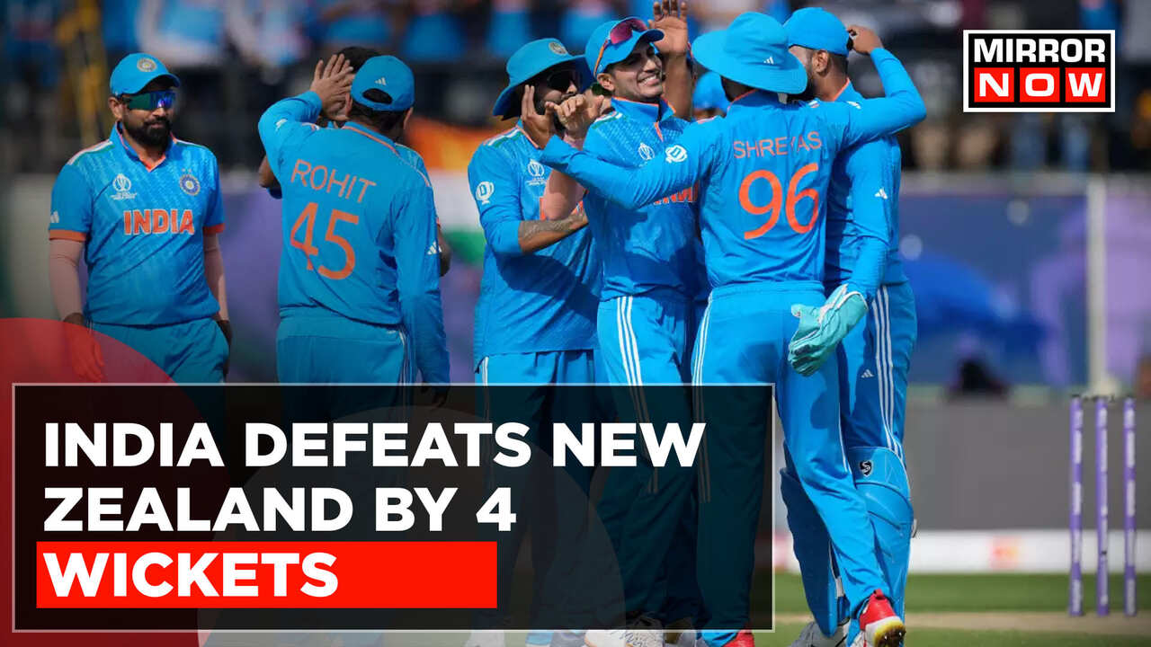 ICC Cricket World Cup 23 | India Defeats New Zealand By 4 Wickets ...