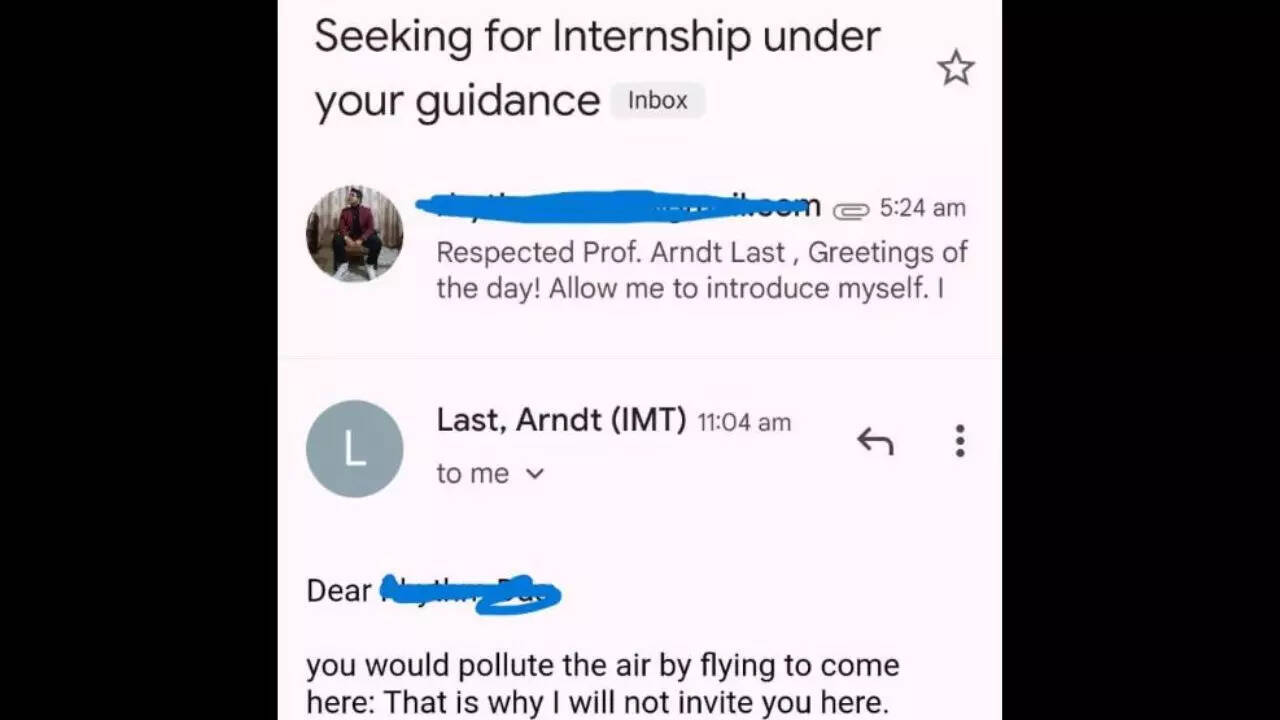 'Avoid Polluting Our World': German Professor's Reply To Desi Student's ...