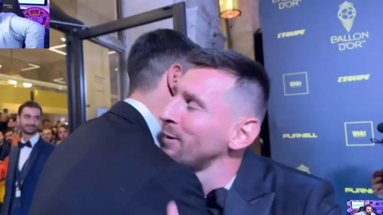 Ballon d'Or 2023: Lionel Messi Hugs Novak Djokovic, IShowSpeed Comes In ...