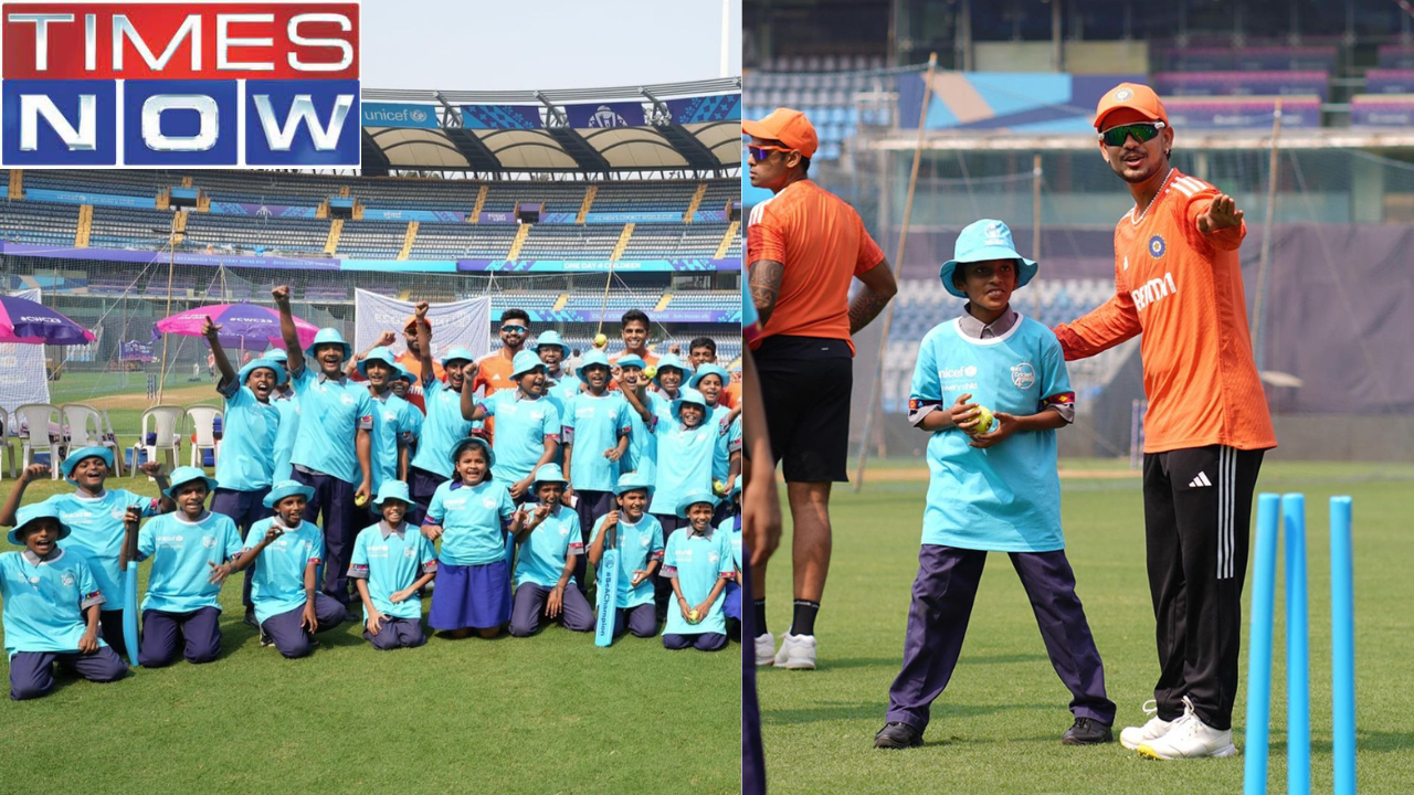 ICC Cricket World Cup 2023: School Children Played Cricket with India ...