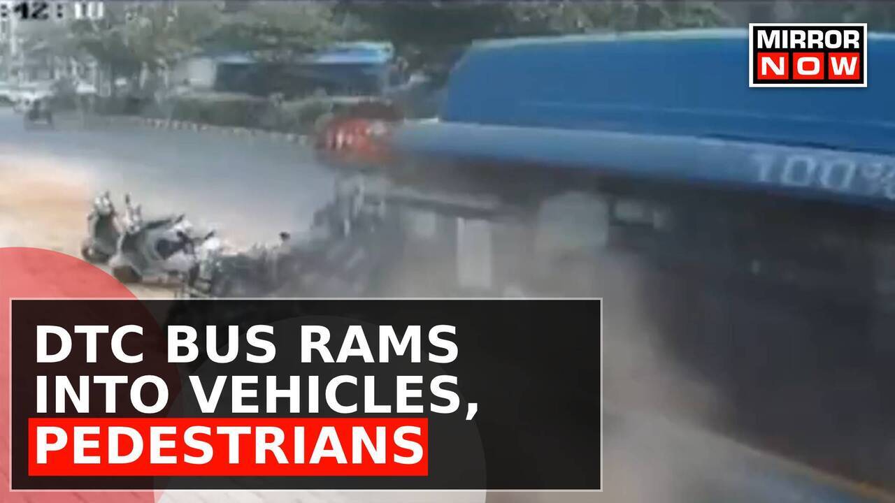 Shocking Incident Caught On CCTV, Out Of Control DTC Bus Rams Into ...