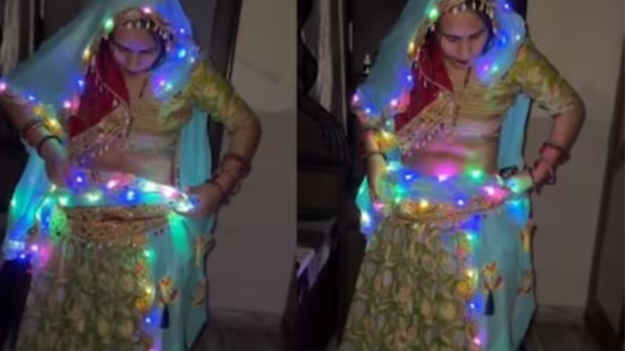 On Diwali, Video of Woman Wearing LED Lights Lehenga Goes Viral | Times Now