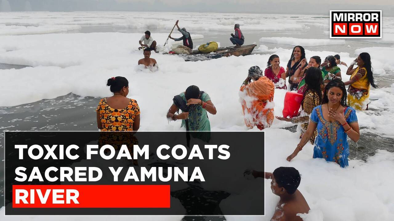 Yamuna Pollution Row: Toxic Foam Prevails Ahead Of Chhath Puja ...