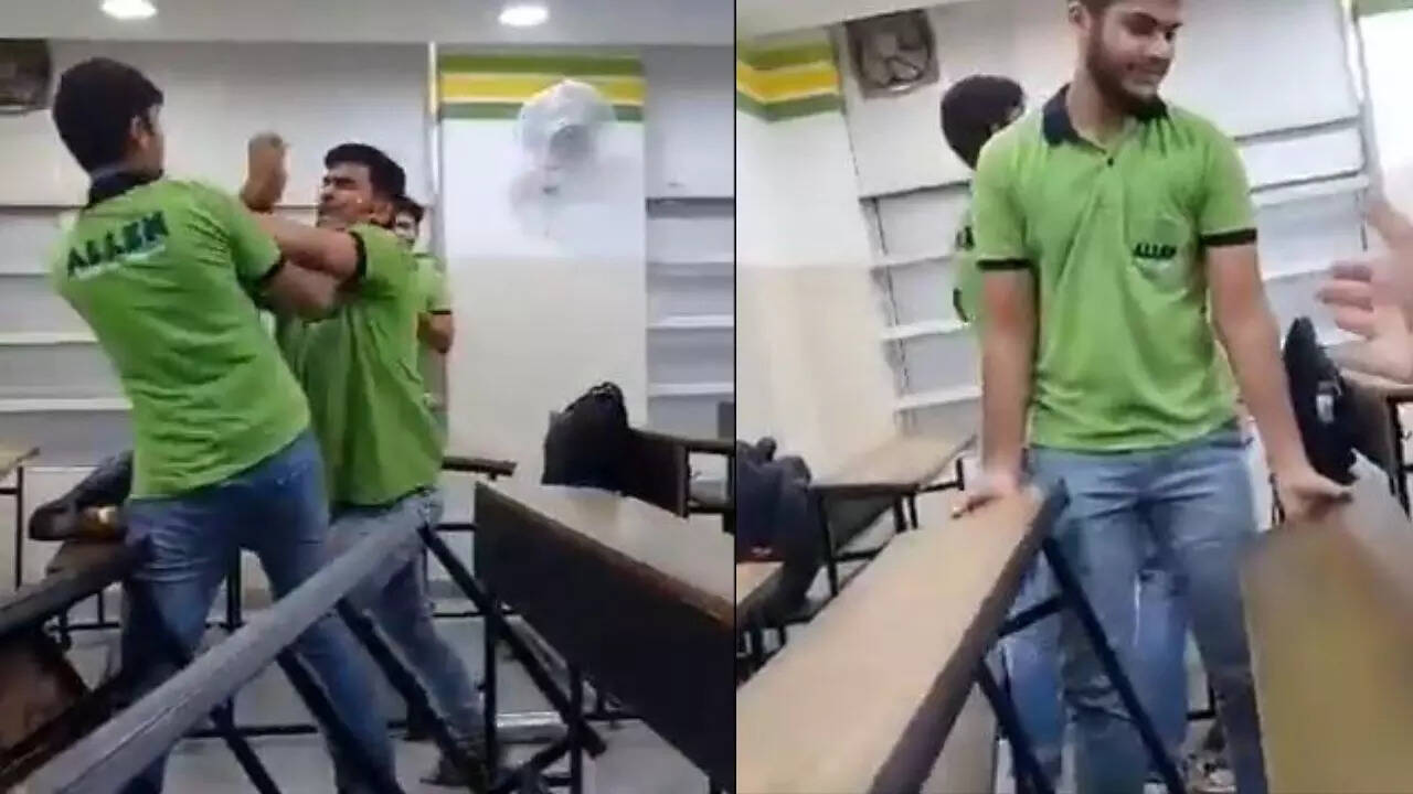 Fight Caught On Camera Students Thrash Each Other In Coaching Class ...