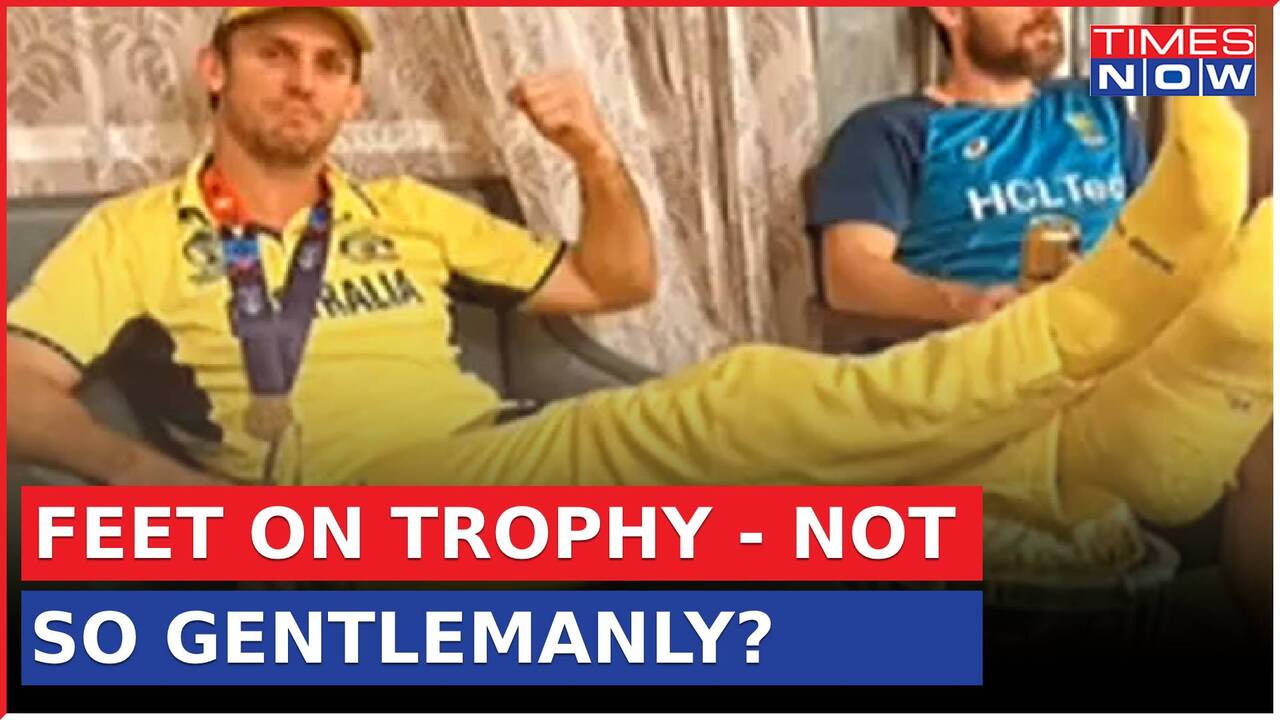 Mitchell Marsh Rests Legs On World Cup Trophy, Insulting Cup Or Casual ...