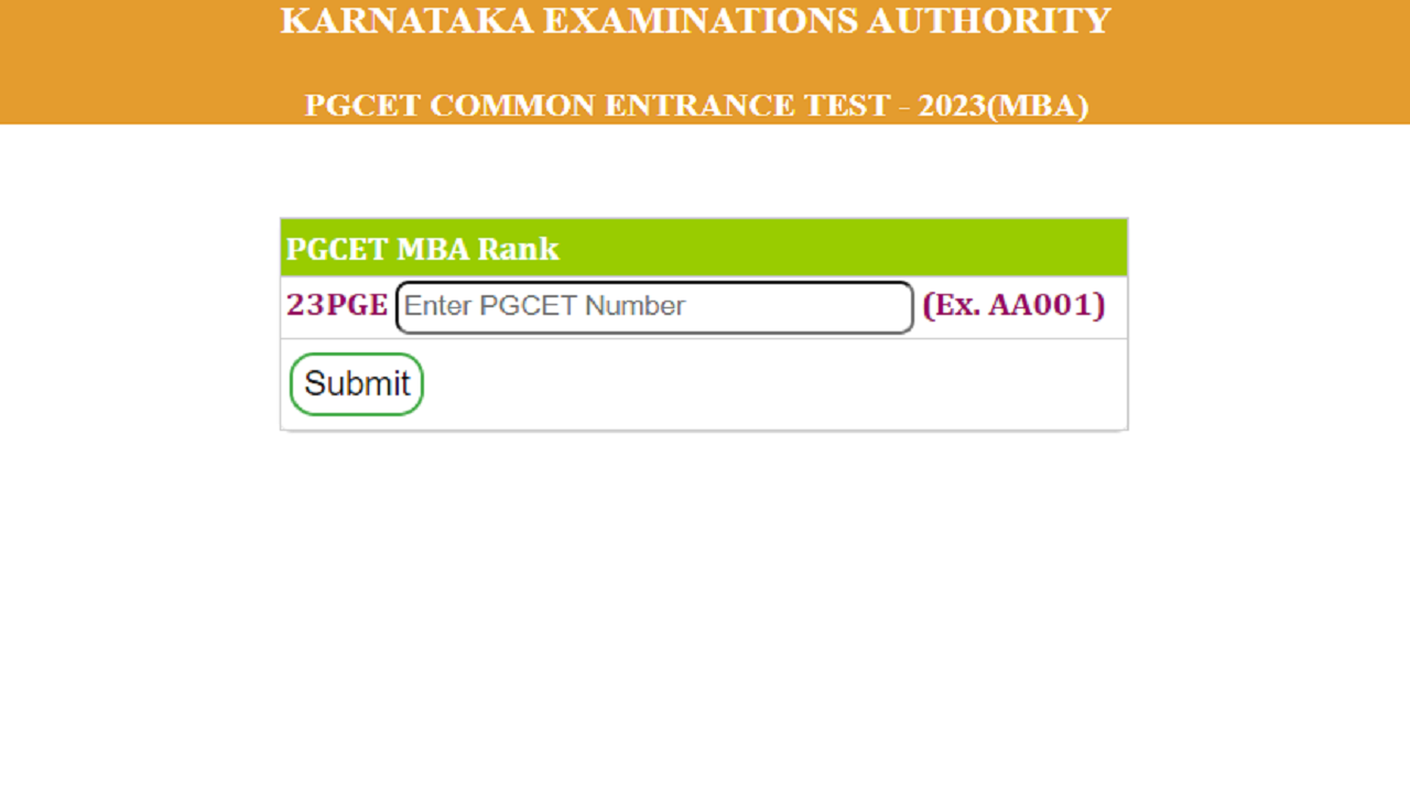 Karnataka PGCET Result 2023 Released on kea.kar.nic.in, Direct Link ...