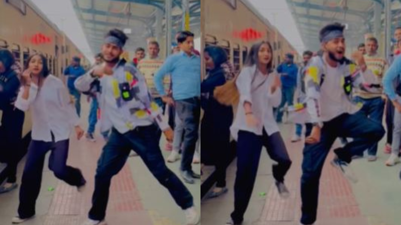 Viral Video: Couple Dancing At Crowded Railway Grabs Eyeballs | Watch ...