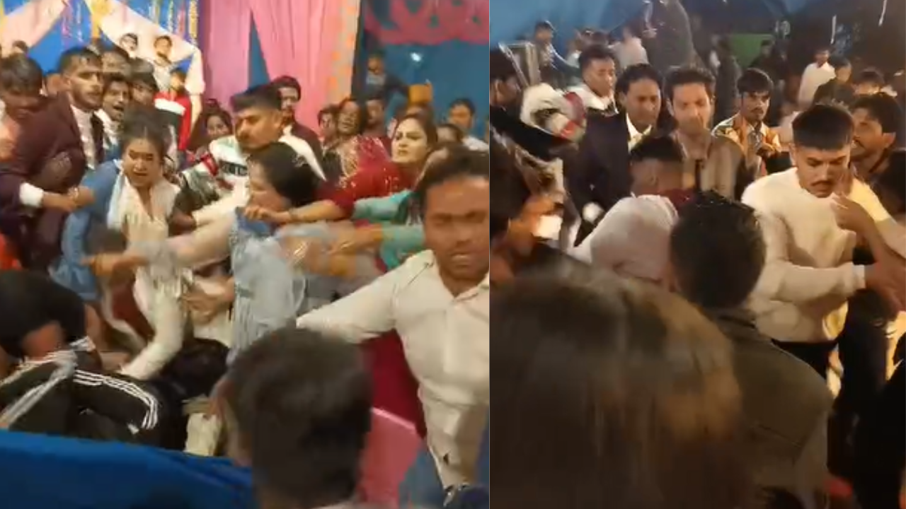 Wedding Viral Video: Families Throw Chairs In Punjab's Mohali Wedding | Times Now