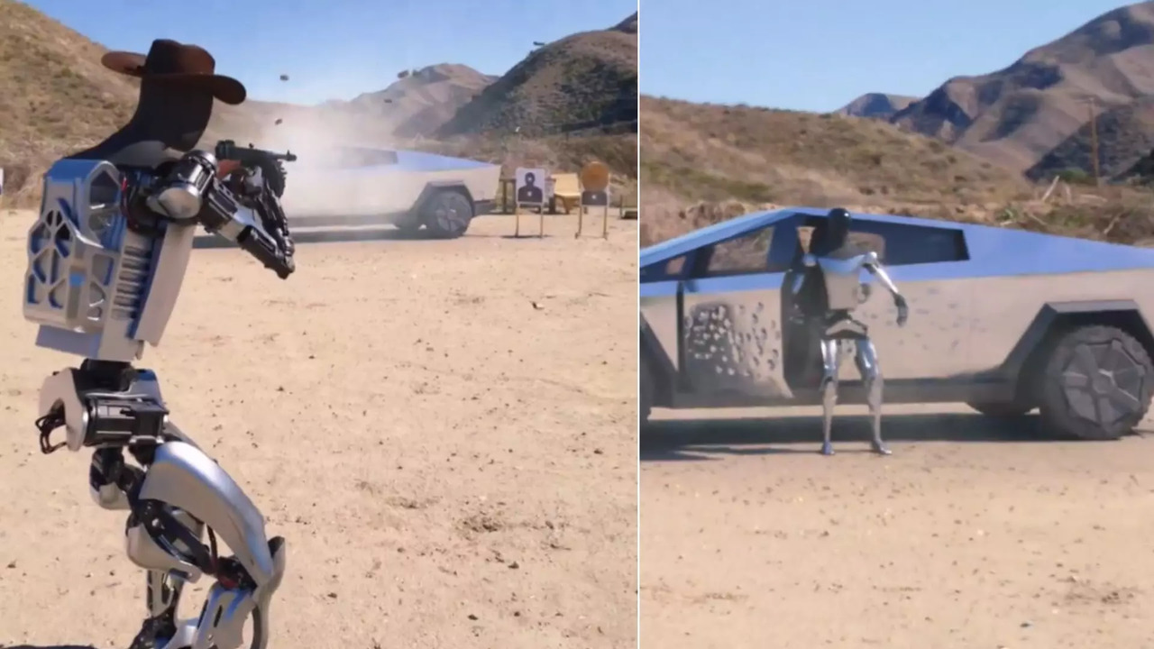 Tesla Bots Perform Bullet Test On Cybertruck In Viral Video, Elon Musk ...