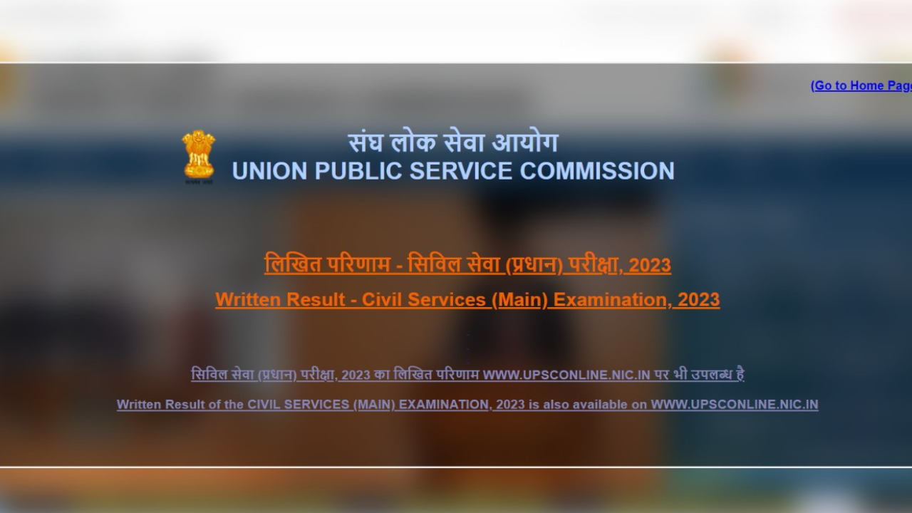 UPSC Mains Result 2023 Released on upsc.gov.in, Download UPSC Result ...