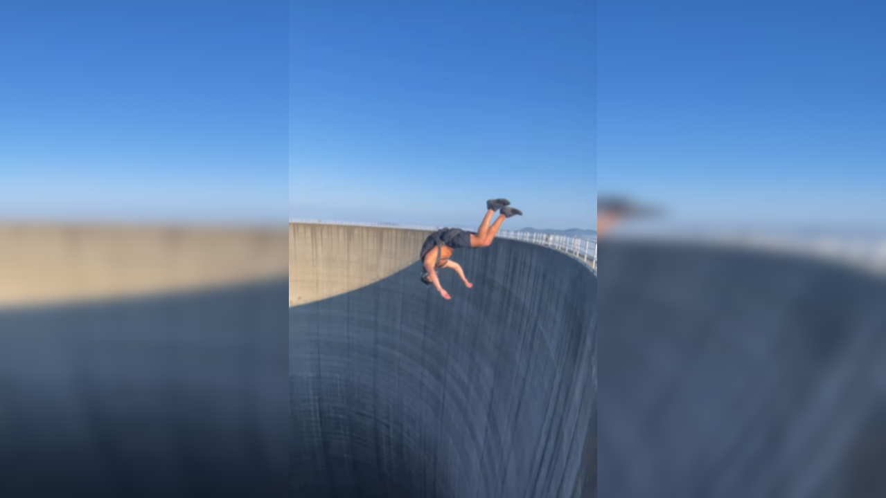 In A Daring Stunt, Man Jumps Into Nuclear Cooling Tower | Watch | Times Now