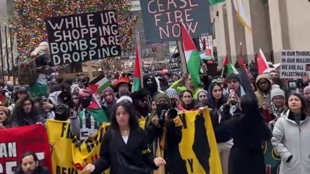 New York: Pro-Palestine Protestors Fight Police In New York City's ...