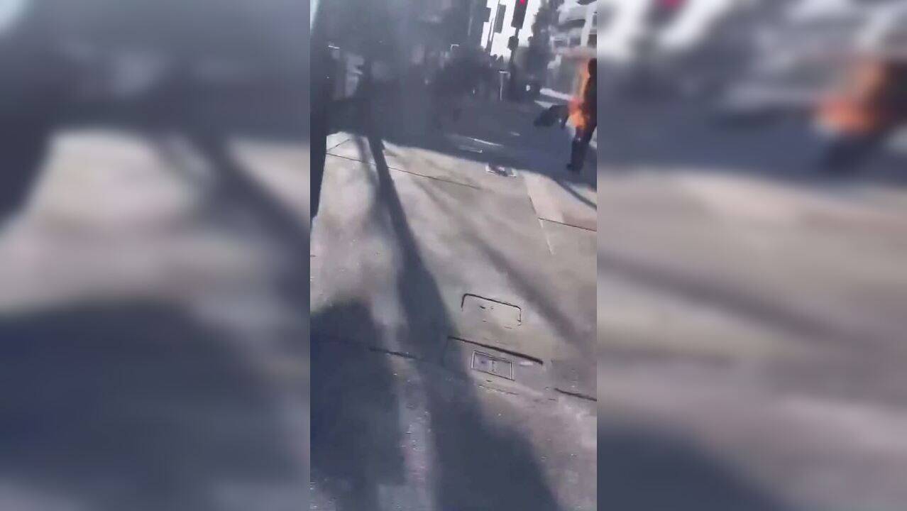 Viral Video | Man On Fire Walks On Street, Bystanders Rush To Rescue ...
