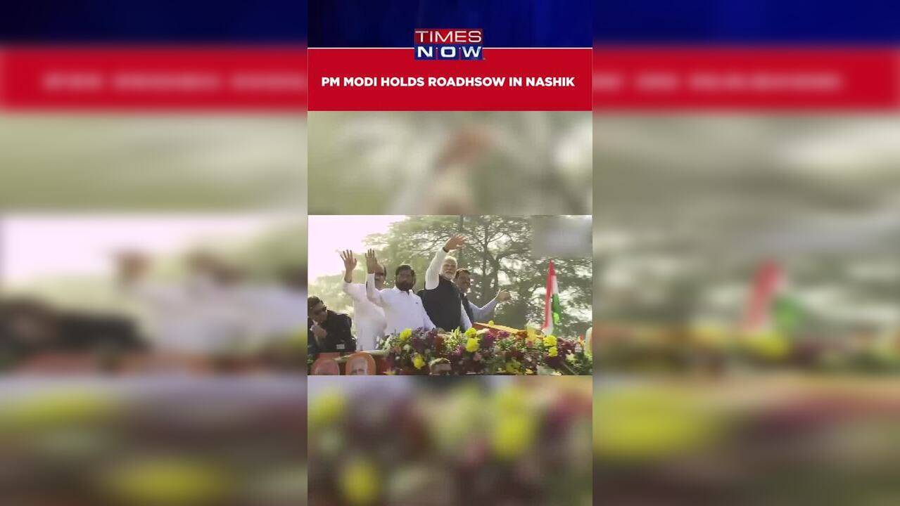 Prime Minister Narendra Modi's Roadshow In Nashik, Maharashtra