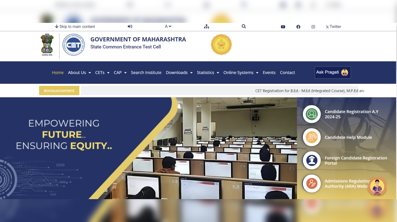 MHT CET Registration 2024 Begins for PCM, PCB Courses on cetcell ...