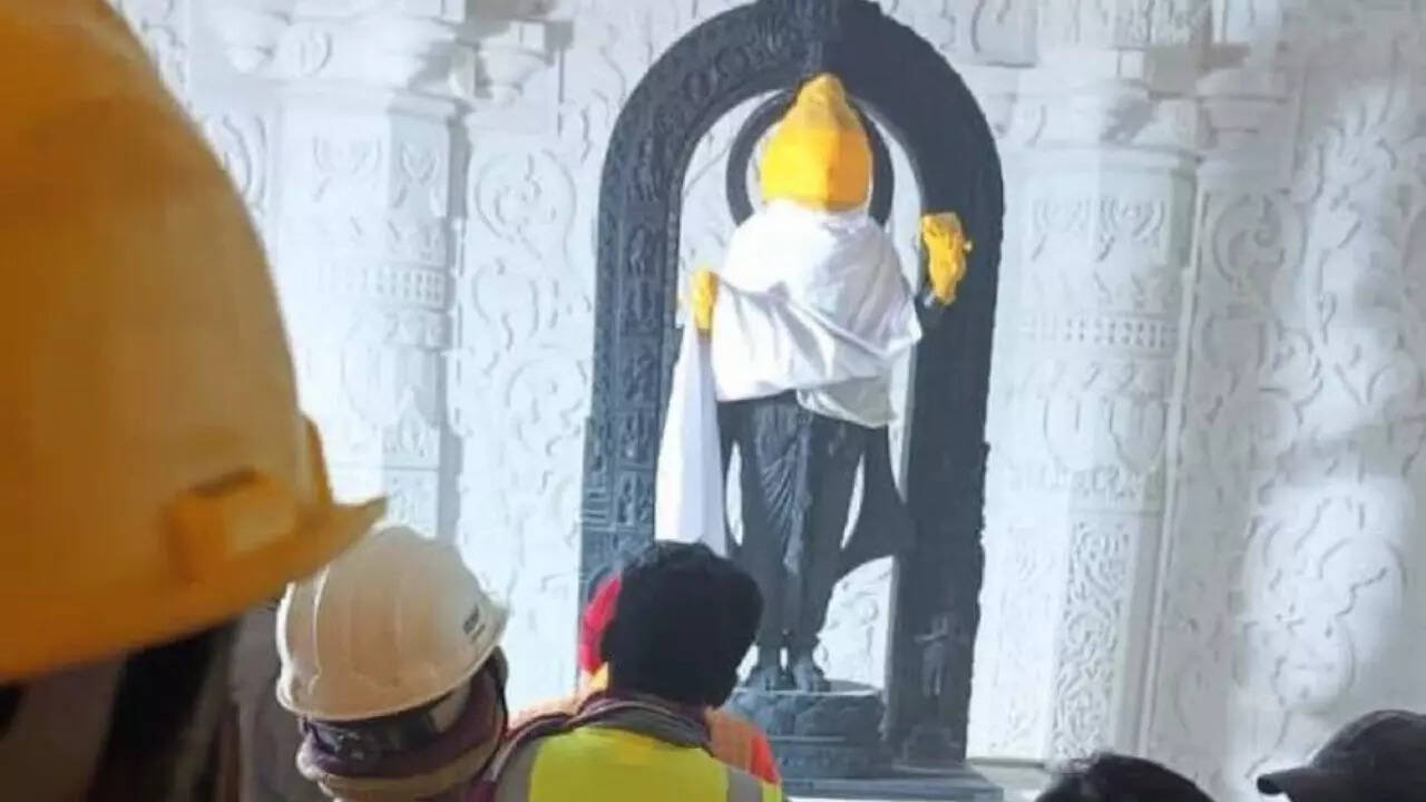 Ram Lala seated in Ayodhya's grand Ram temple, first photo out before ...