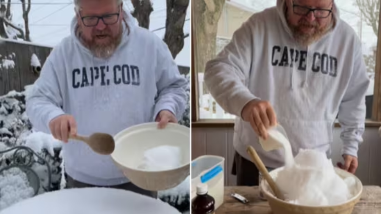 Internet Split Over Viral Video: Man Uses Outdoor Snow for Ice Cream ...
