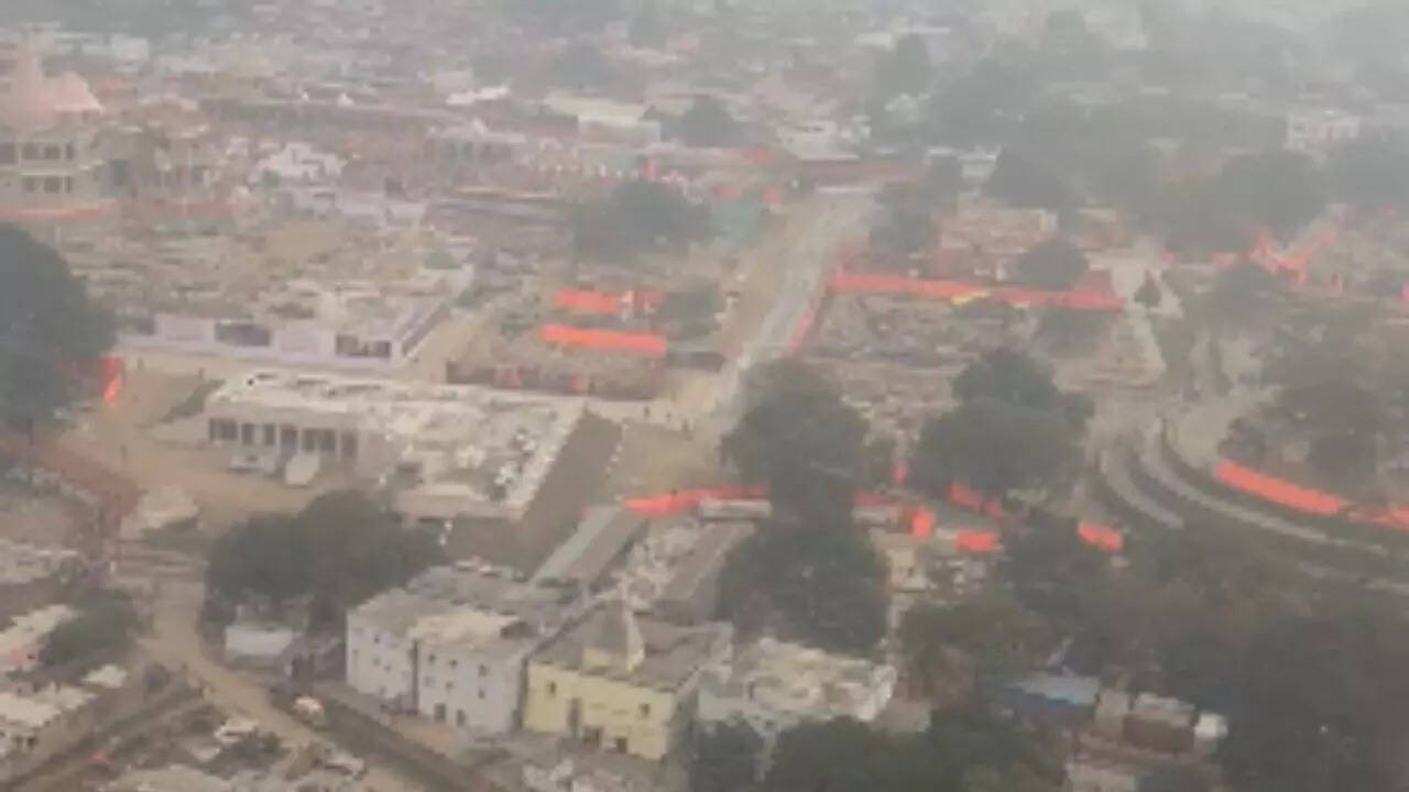 Ayodhya Ram Mandir Video: Bird's Eye View Of Ayodhya Video: How Temple ...