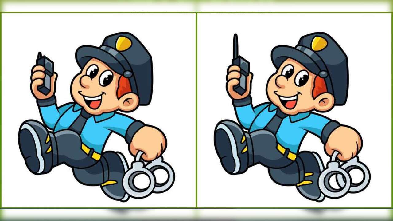Puzzle: Find 3 Differences Between Pictures of Police Officer Within 10 ...