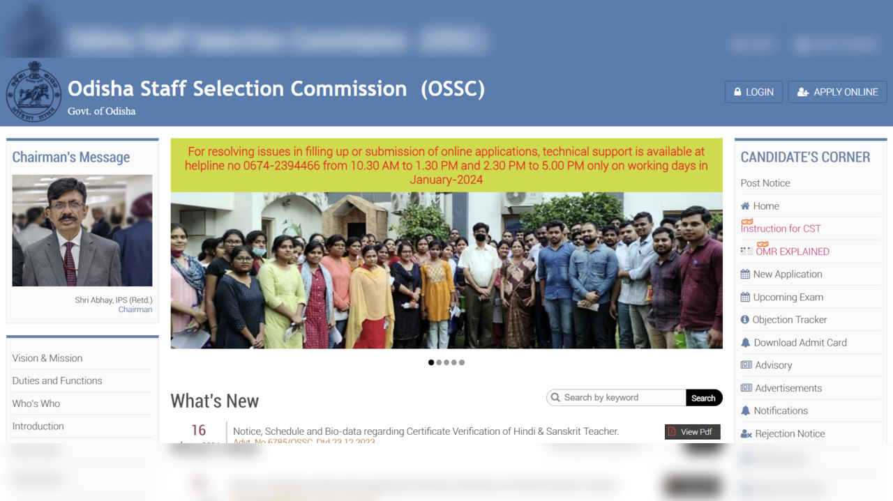 OSSSC Recruitment Exam 2023: Registration Deadline Extended for 2,895 Vacancies, Apply at osssc ...