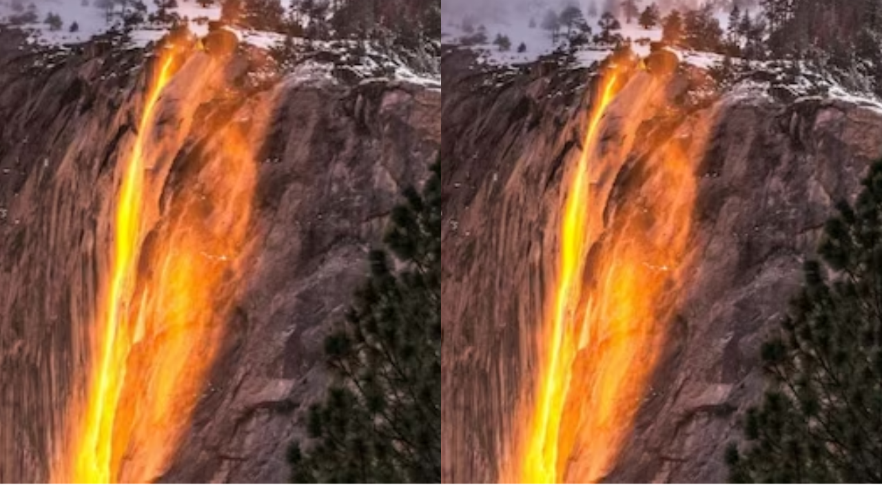 WATCH: Viral Video Shows California Waterfall 'Spewing Fire' | Viral ...