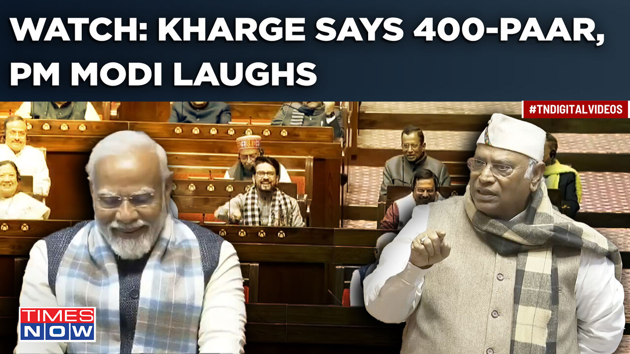 Kharge’s 400-Paar Remark Made PM Modi Laugh| Cong Chief’s Sarcasm ...