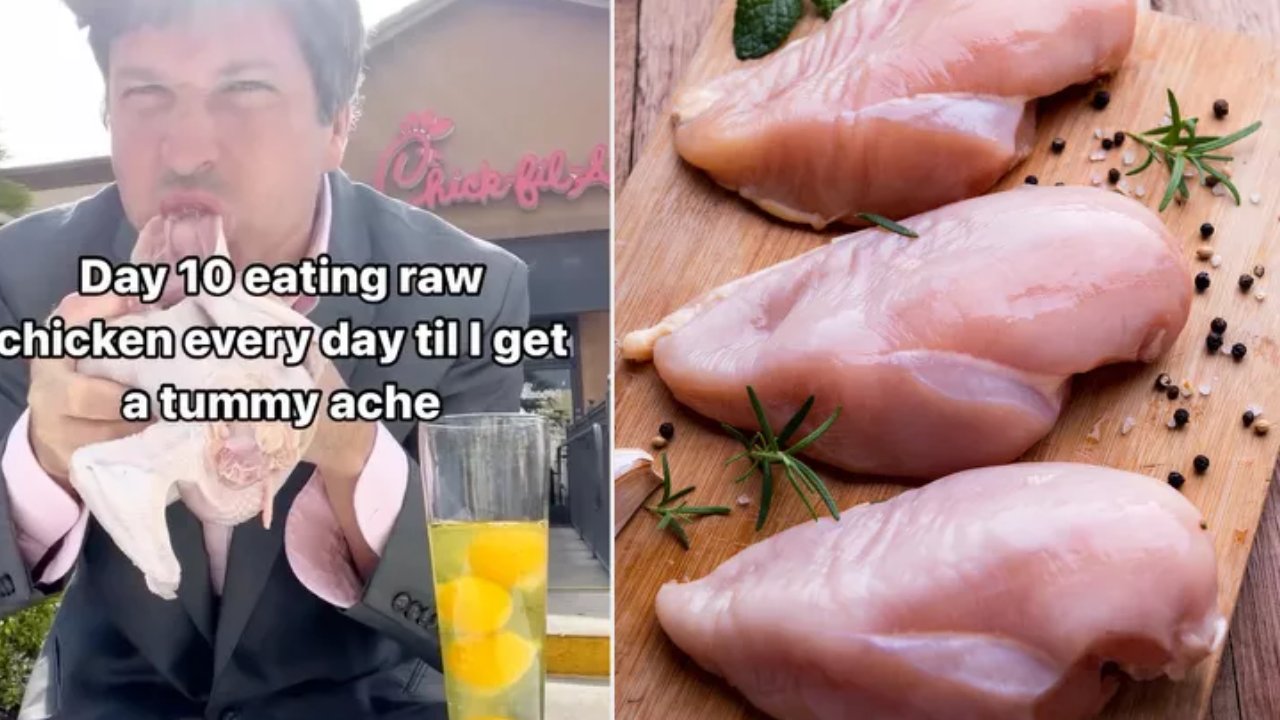 Man Vows To Eat Raw Chicken Daily Until He Gets A 'Tummy Ache' | Viral ...
