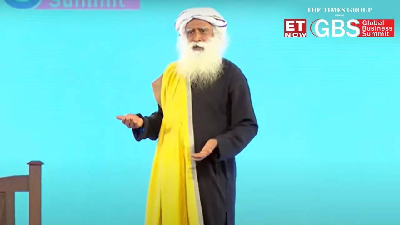 ET Now Global Business Summit 2024 sadhuguru explains that we can using more chemicals in our ...