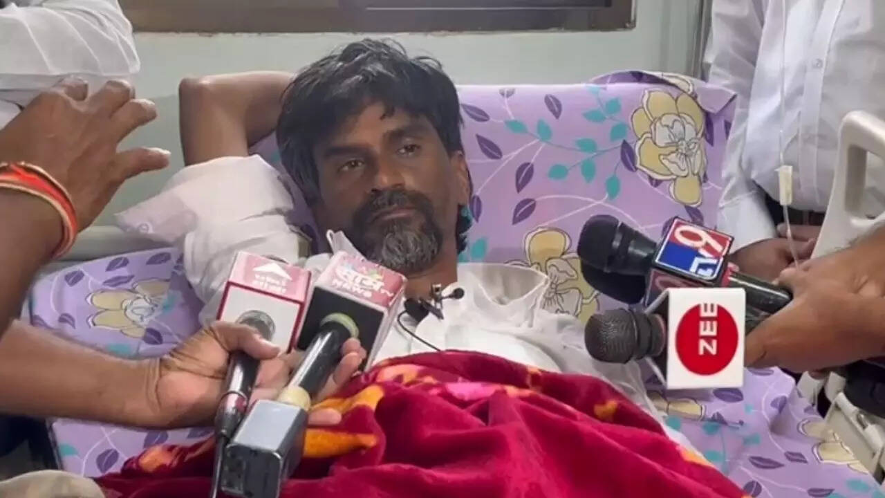 manoj jarange health update if anything happens to papa government will responsible jarange ...