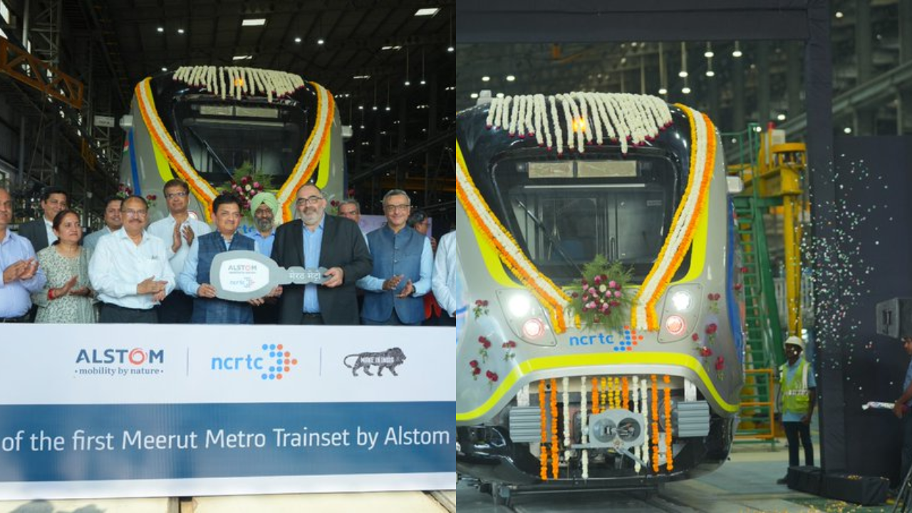 First Look Of Meerut Metro Unveiled; Trainset Handed Over To NCRTC ...