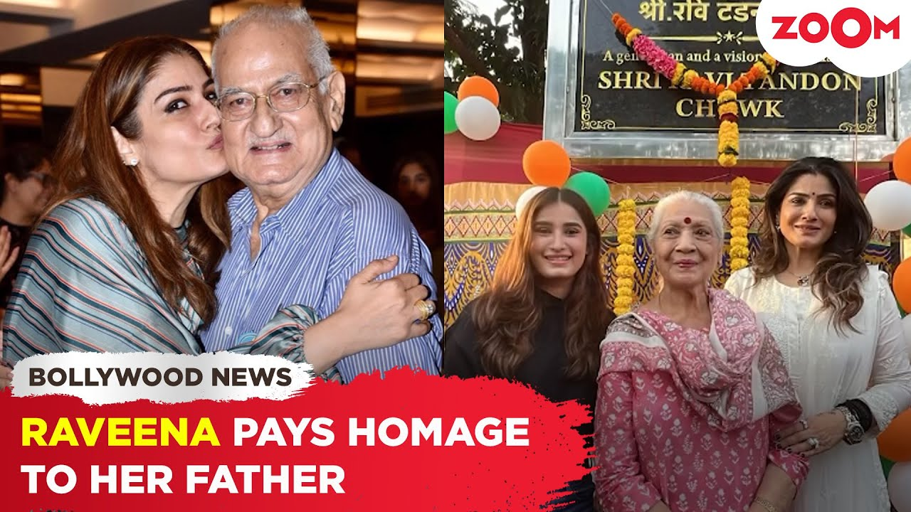 Raveena Tandon unveils Chowk in Juhu dedicated to her Father, filmmaker Ravi Tandon | Times Now