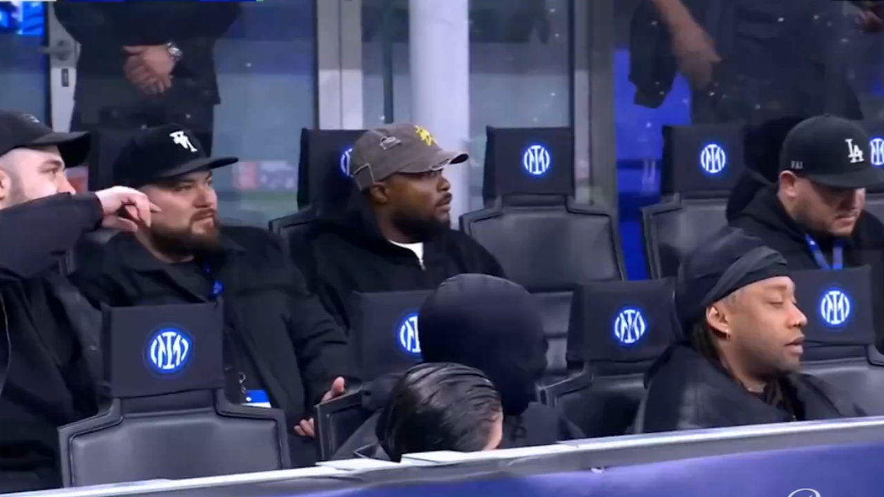 Kanye West: Kanye West, Wife Bianca Spotted At Inter Milan Vs Atletico ...