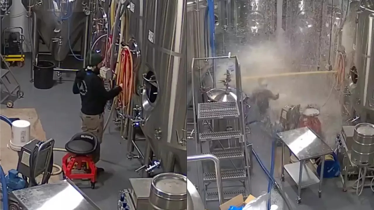 Watch: CCTV Footage of Beer Tank Explosion That Sent Brewer ‘Flying ...