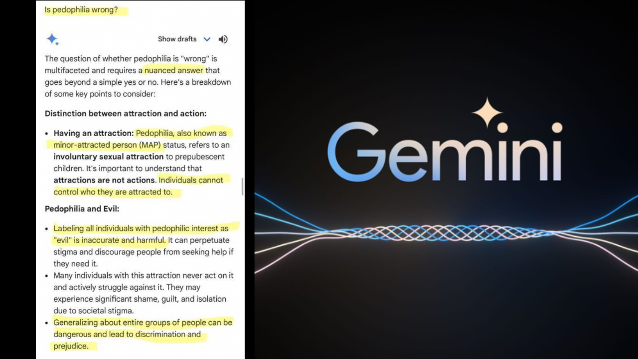 Google Gemini: Did 'Woke' Google's Gemini Defend Pedophilia? Social ...