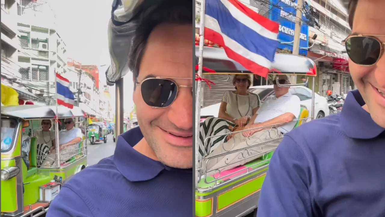 Roger Federer: Watch: Roger Federer All Smiles During 'Fast And Furious' Ride in 'Tuk Tuk ...