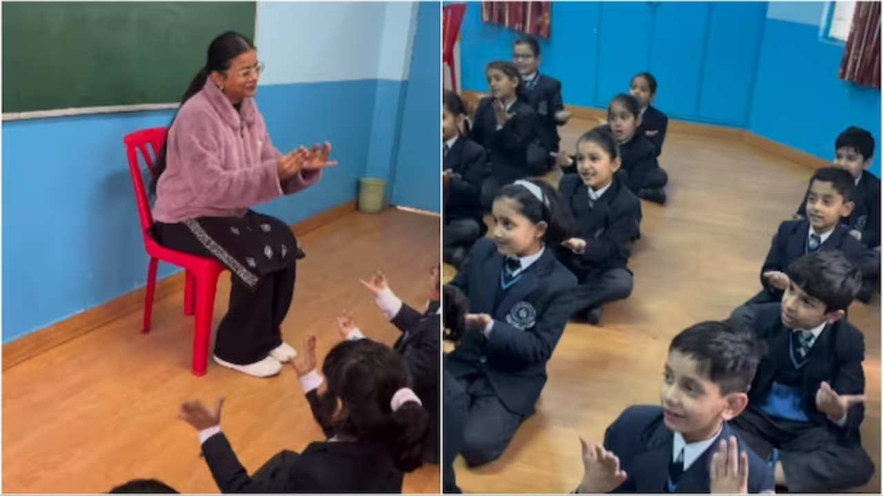 Viral Video: Teacher's Dance Lesson To Kids On Trending Song 'Chor ...