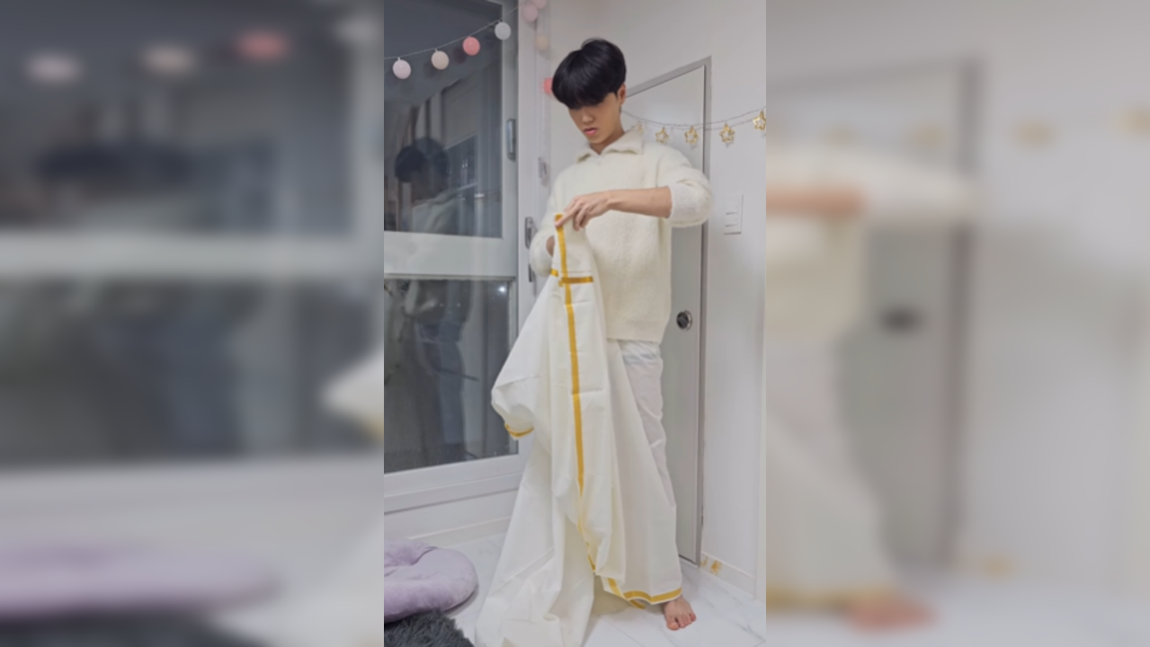Watch: Korean Man Wears Dhoti For The First Time; Indians Delighted | Times Now
