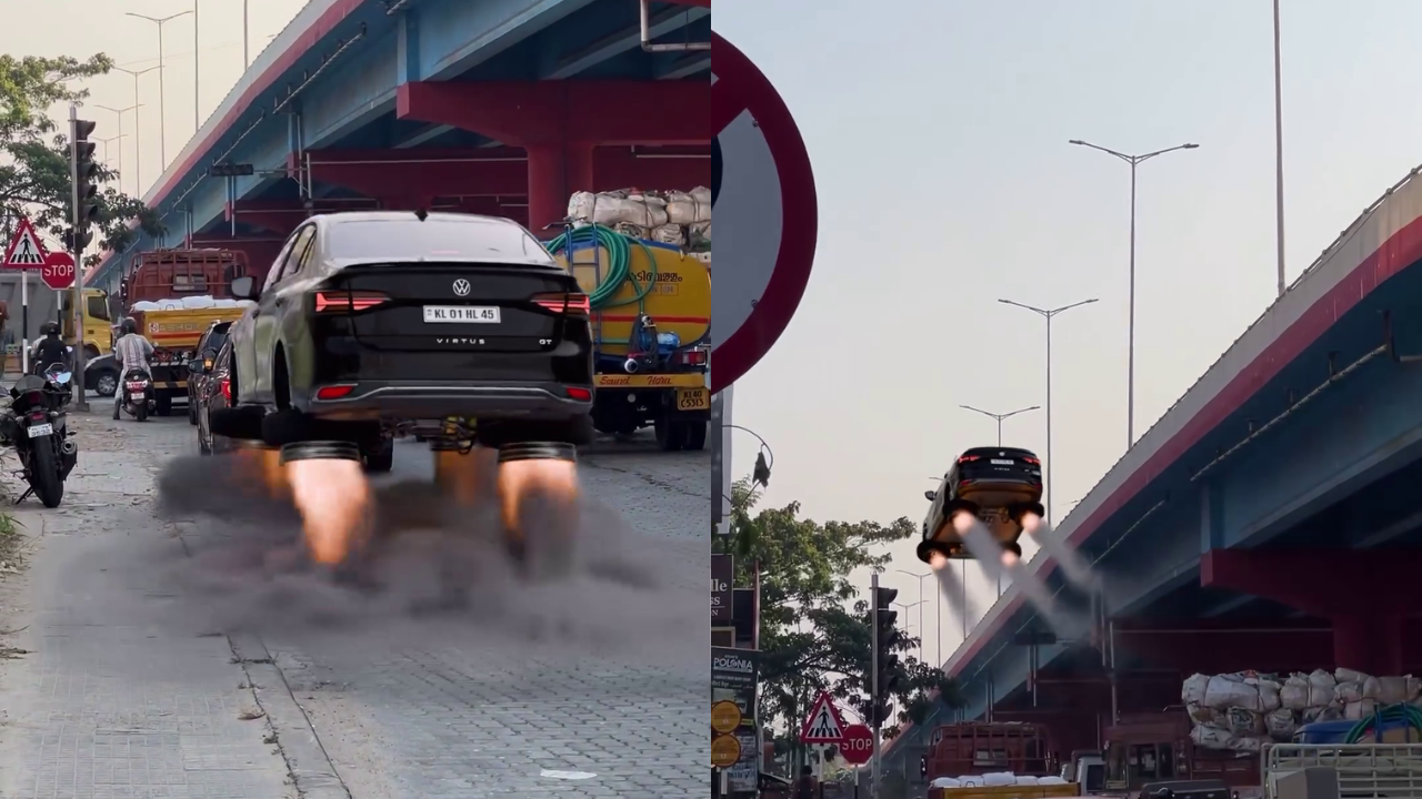 Watch: Viral Video Shows Car Flying Over Traffic Jam In Kerala's Kochi ...