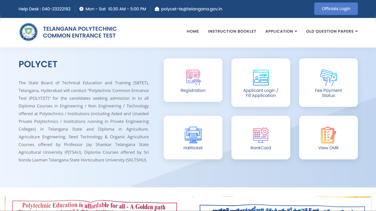 TS POLYCET 2024 Registration begins, Apply Till April 22 at polycet.sbtet.telangana.gov.in ...