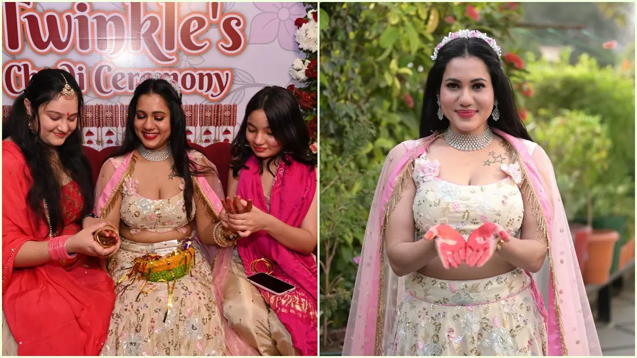 Twinkle Vasisht Chudiyan Ceremony: Bride-To-Be Looks Elegant In Peach Lehenga; See Exclusive ...