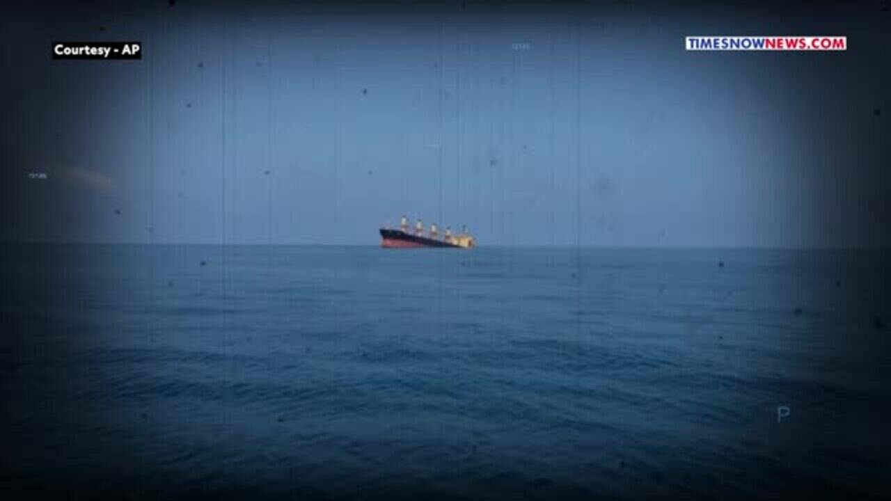 Deserted UK Ship Partially Sinks Days After Houthi Strike| Rubymar's ...