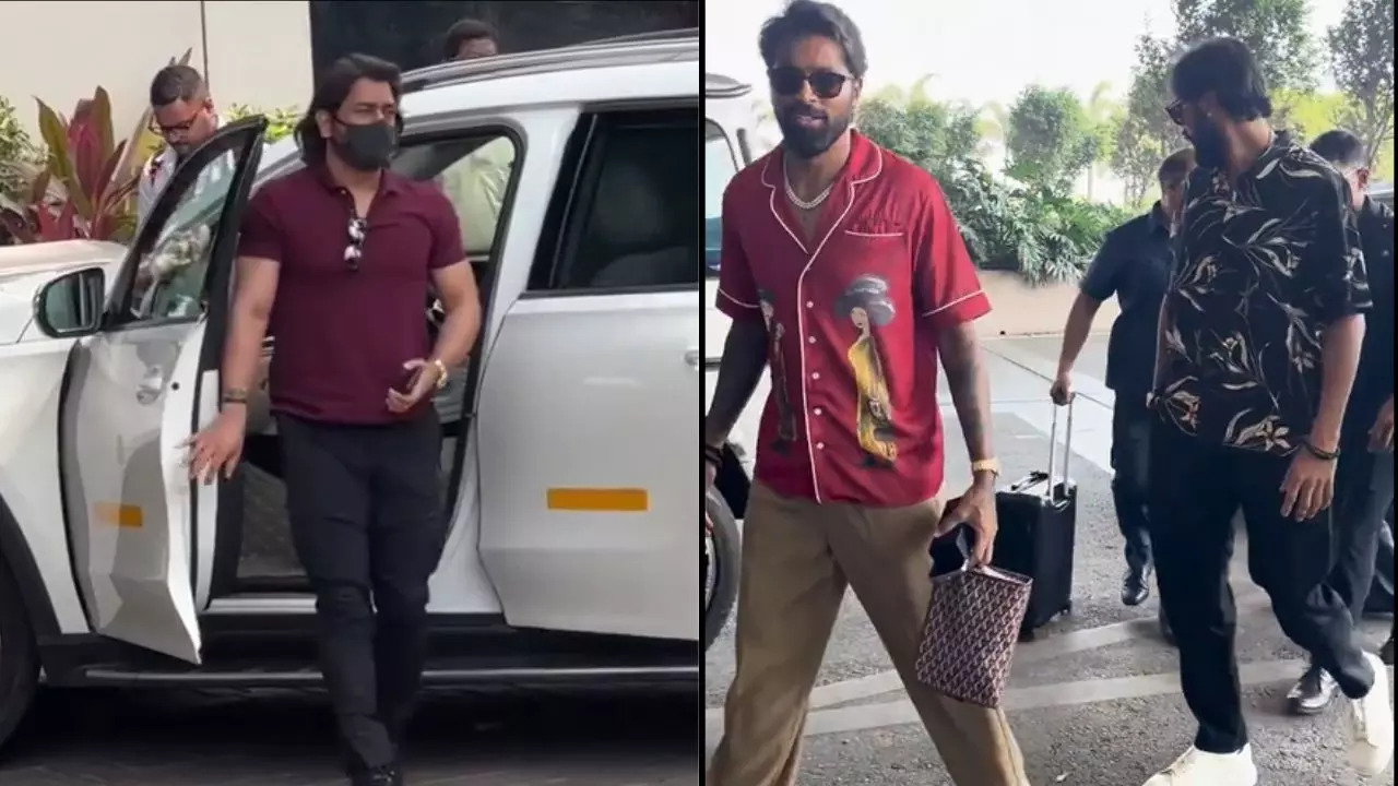 MS Dhoni: MS Dhoni, Hardik Pandya Arrive For Radhika & Anant Ambani’s ...