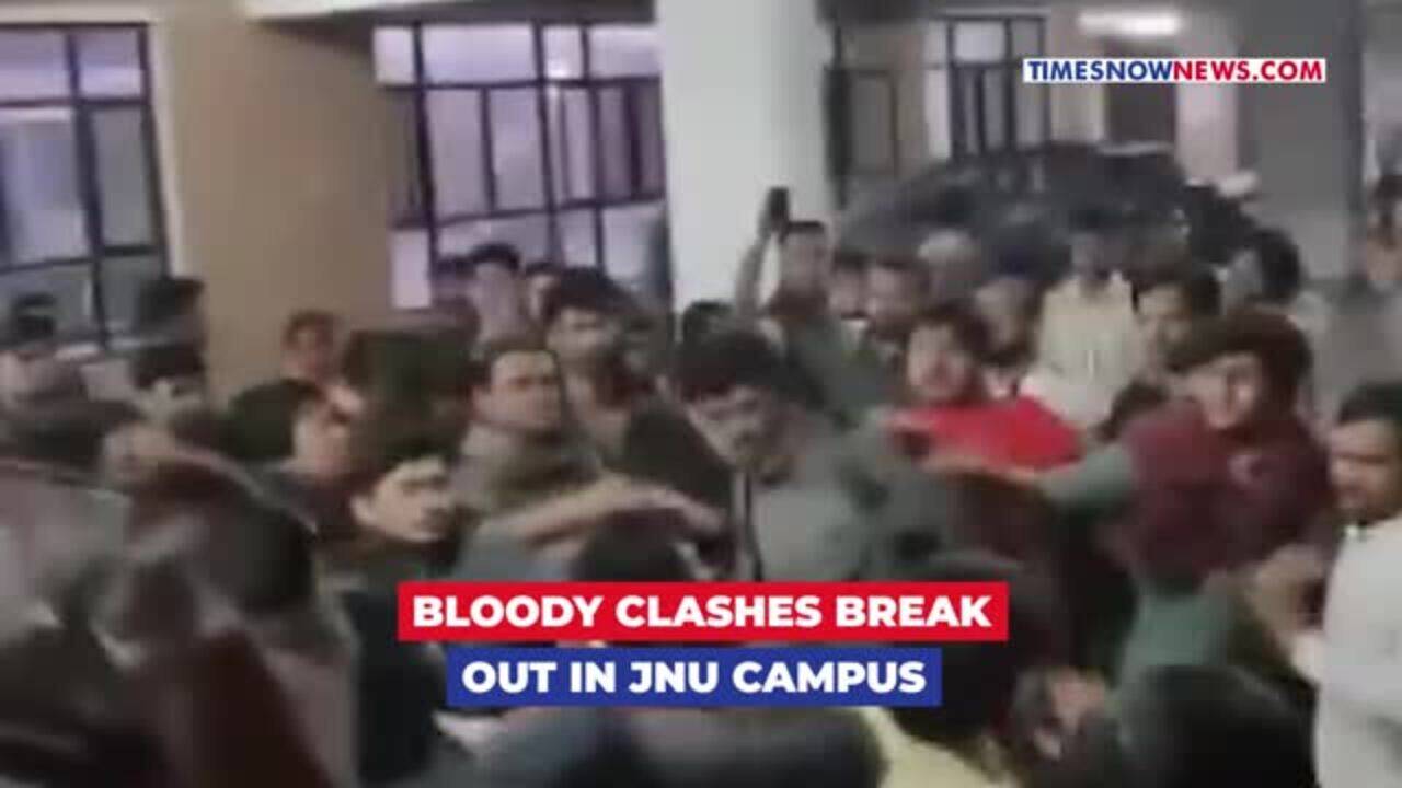 JNU Turns Battlefield, Bloody Clashes Between Left Group & ABVP ...