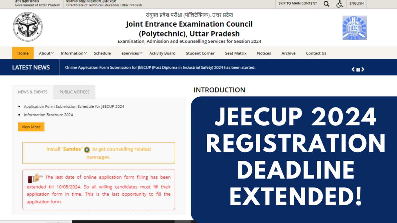 Jeecup 2024 Exam Date Postponed Register Till May 10 At Jeecup