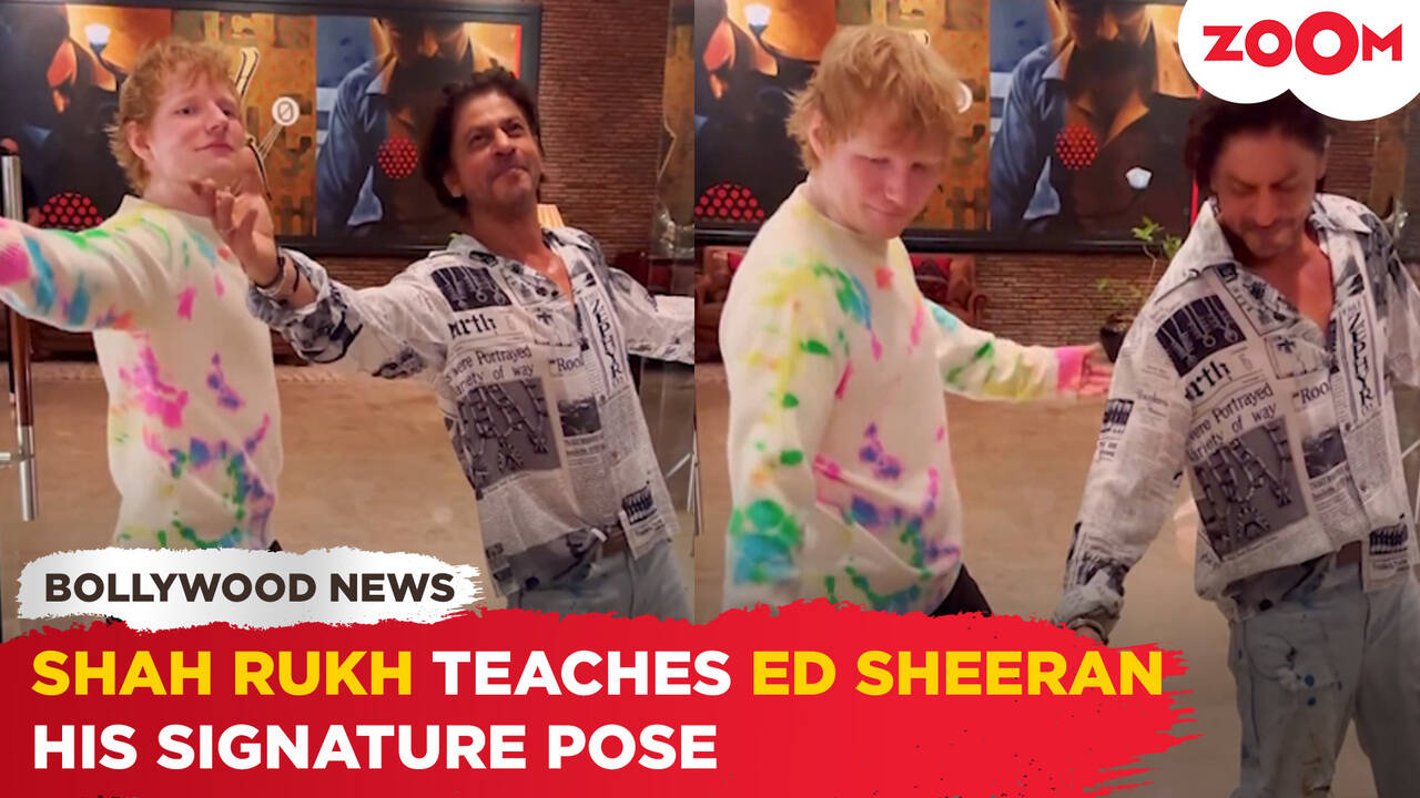 Shah Rukh Khan TEACHES Ed Sheeran his signature pose, video BREAKS the ... Shah Rukh Khan TEACHES Ed Sheeran his signature pose, video BREAKS the ...