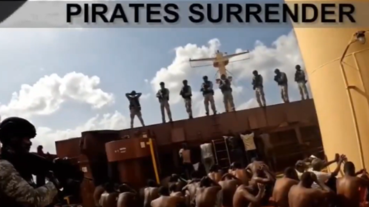 WATCH: 35 Somali Pirates Surrender Before Indian Navy Off East Coast Of ...