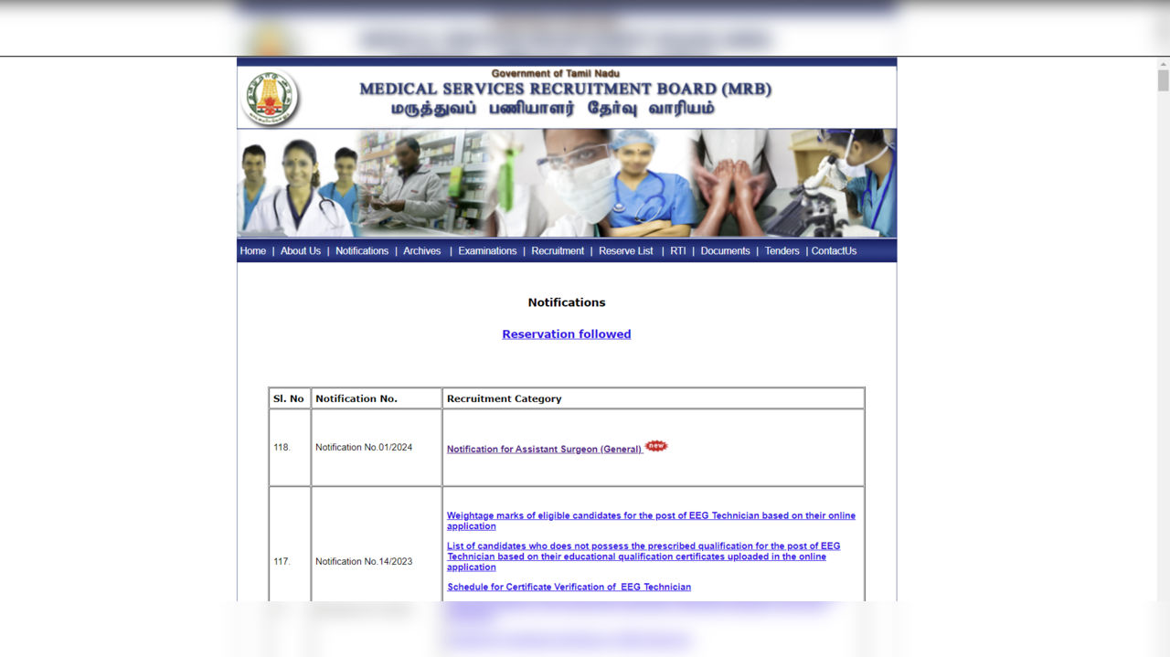 TN MRB Recruitment 2024: Apply for 2553 Assistant Surgeon Jobs on mrb ...